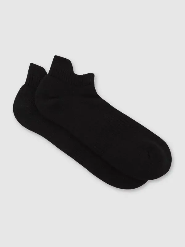REISS Luca Cotton-blend Trainer Socks - Black