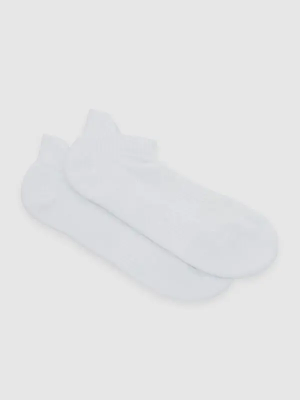 REISS Luca Cotton-blend Trainer Socks - White
