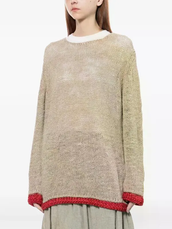 Comme Des Garçons Open Knit Round Neck Jumper