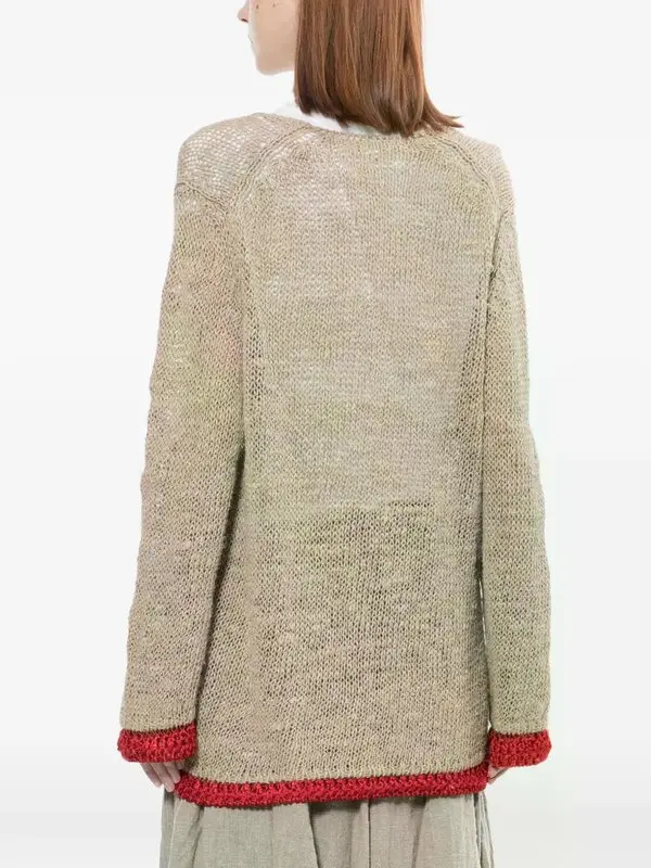Comme Des Garçons Open Knit Round Neck Jumper