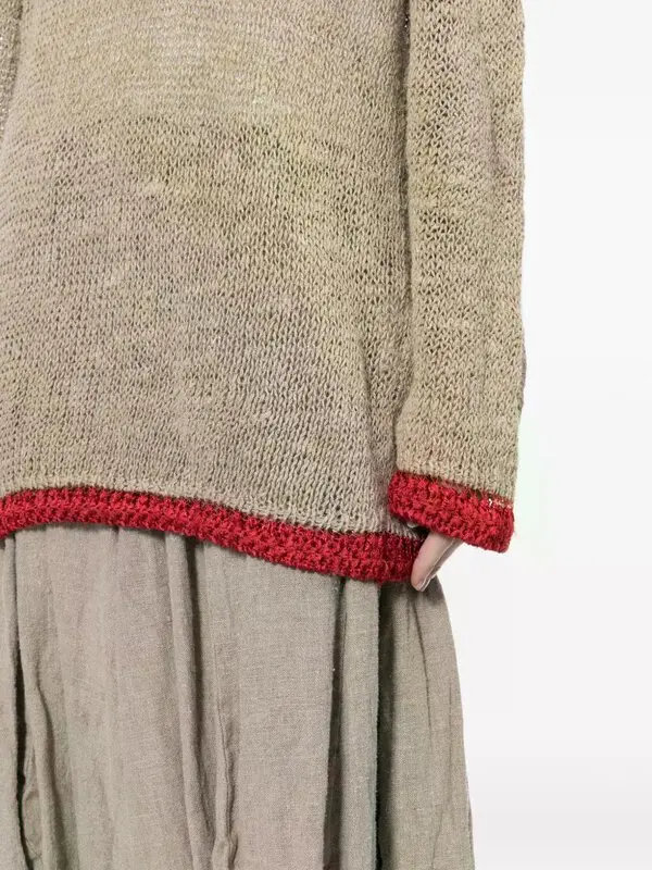 Comme Des Garçons Open Knit Round Neck Jumper