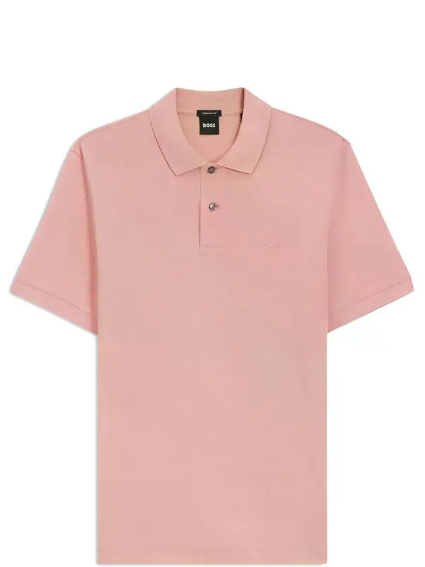 BOSS Button-placket Polo Shirt - Pink