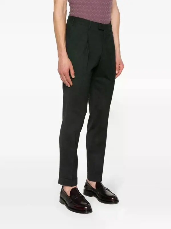 PT TORINO Pleated Slim-cut Trousers - Grey