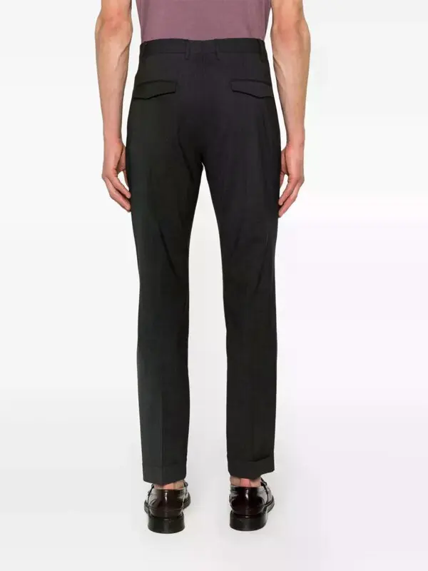 PT TORINO Pleated Slim-cut Trousers - Grey