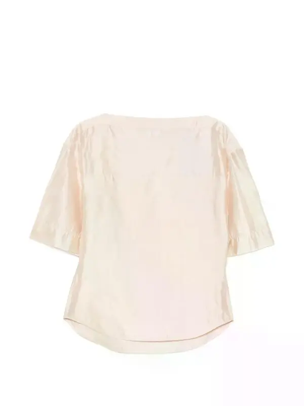 Filippa K Short Sleeve Boatneck Blouse - Neutrals
