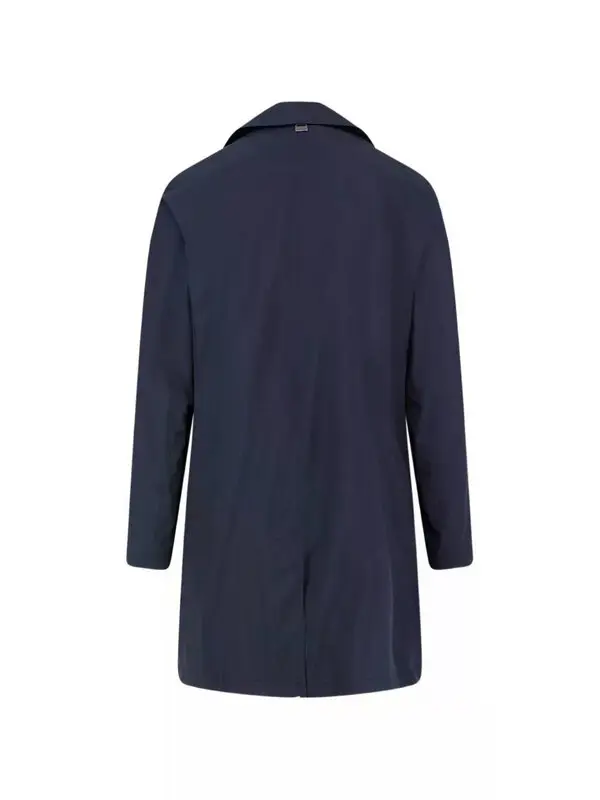 Corneliani Button Leather Trim Coat