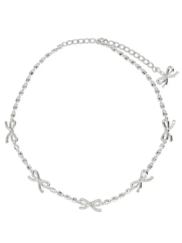 SELF-PORTRAIT Crystal Bow Necklace