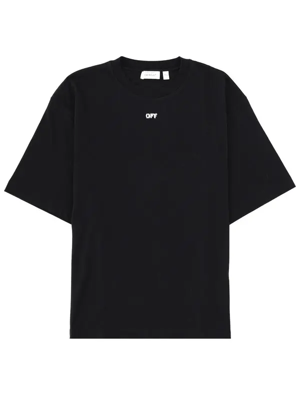 Off-White T-shirt With Logo - Black
