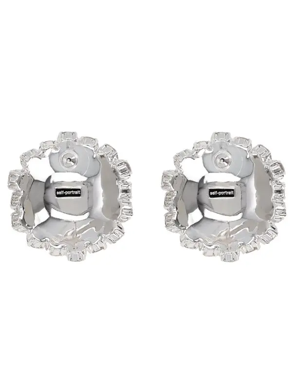 SELF-PORTRAIT Crystal Flower Earrings