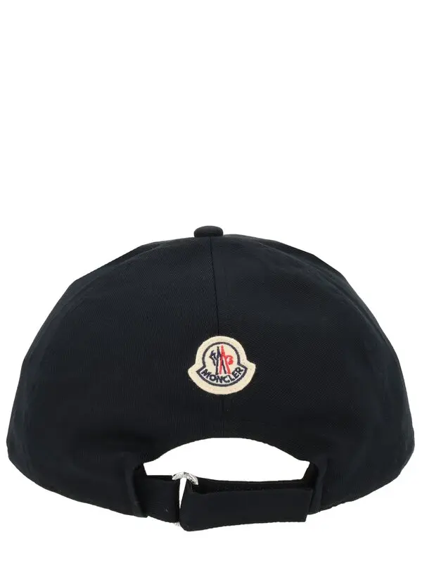 Moncler Baseball Cap With Logo - Black