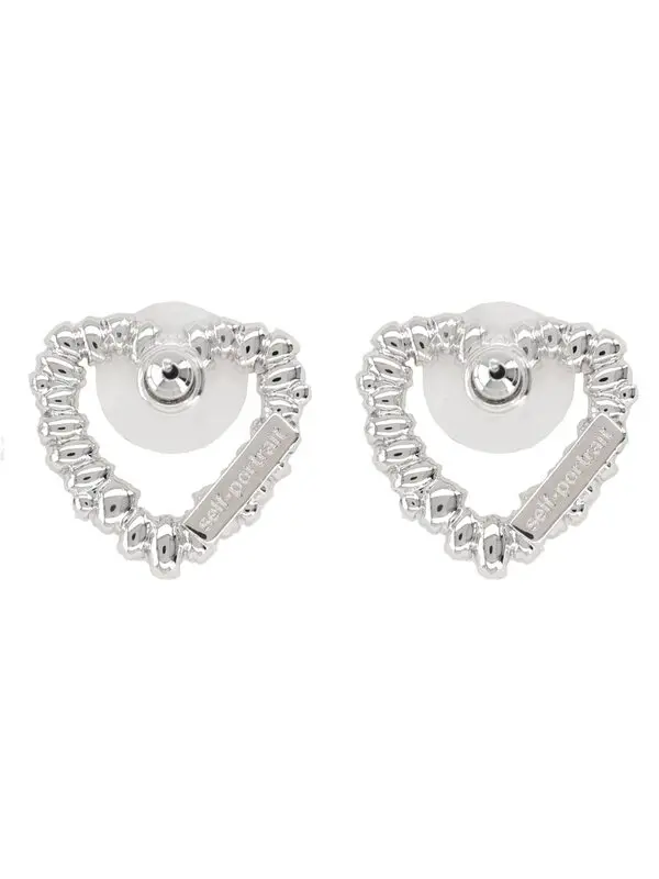 SELF-PORTRAIT Crystal Heart Earrings