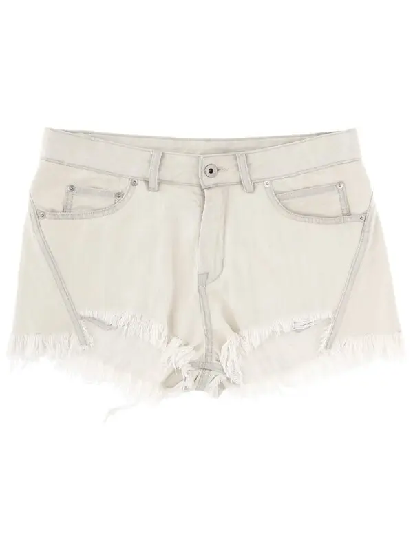 Rick Owens Bias Cutoffs Shorts - Ivory