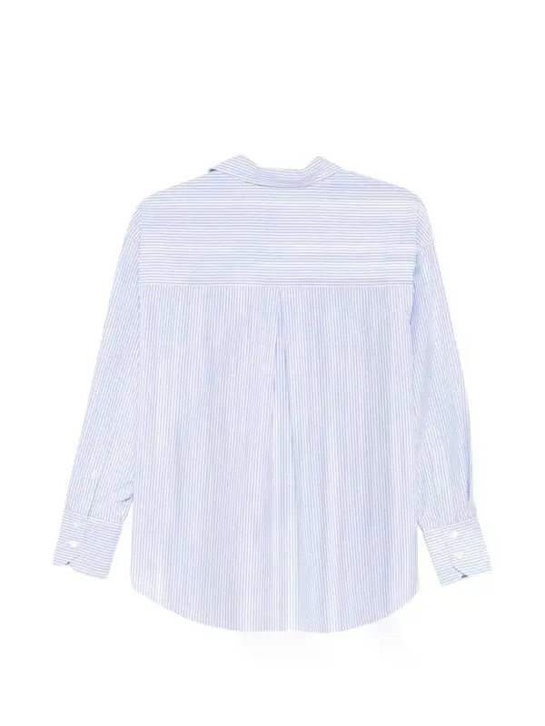 MC2 SAINT BARTH Striped Embroidered Shirt - Blue