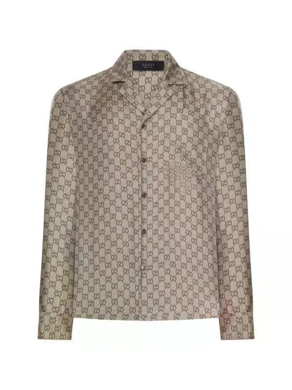 Gucci Gg-pattern Silk Shirt