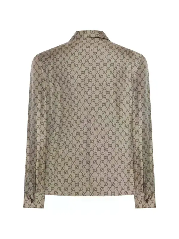 Gucci Gg-pattern Silk Shirt