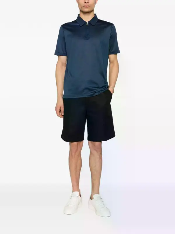 GRAN SASSO Half-zip Polo Shirt - Blue
