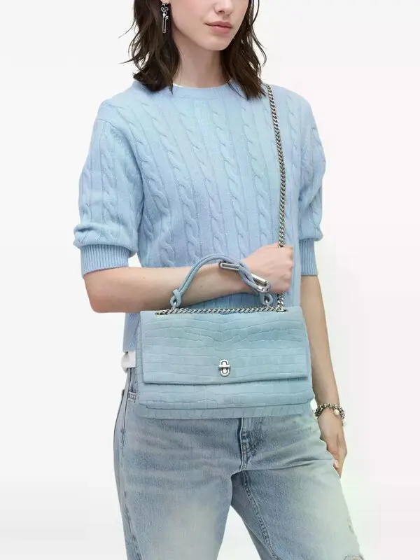 Marc Jacobs The Suede Croc Dual-chain Shoulder Bag