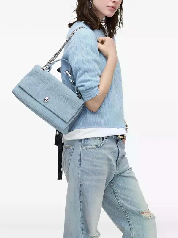 Marc Jacobs The Suede Croc Dual-chain Shoulder Bag