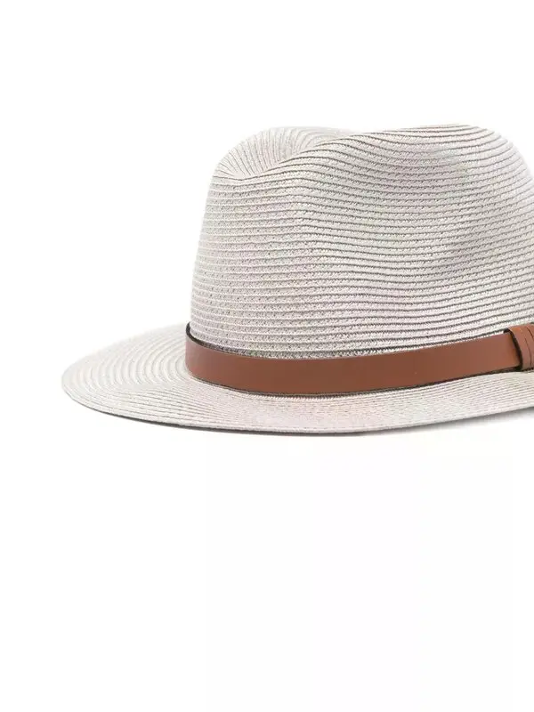 Emporio Armani Brim-belt Fedora - Grey