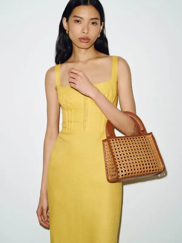REFORMATION Emma Mini Rattan Bag