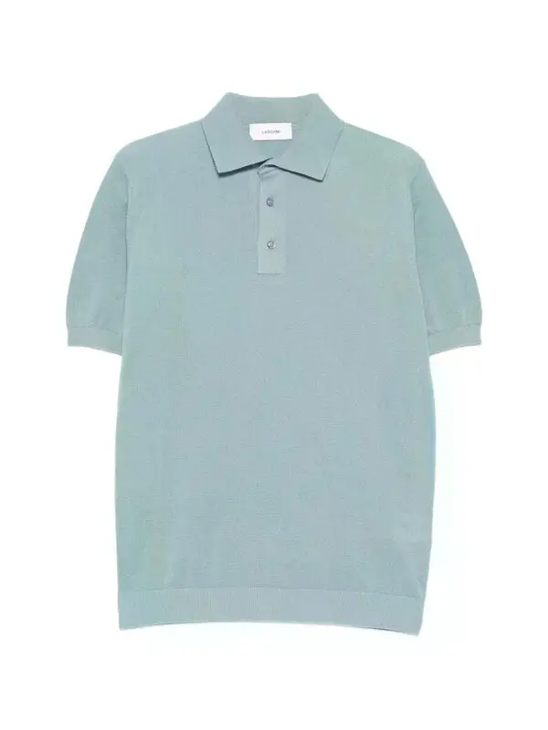LARDINI Buttoned Knitted Polo Shirt