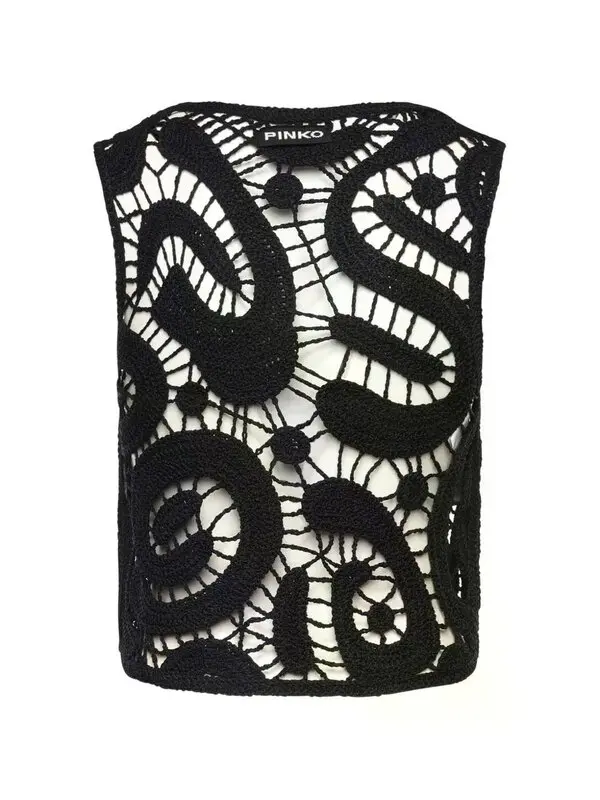 Pinko Sleeveless Crochet Top