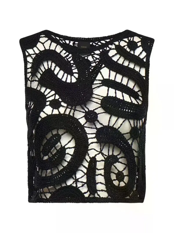Pinko Sleeveless Crochet Top