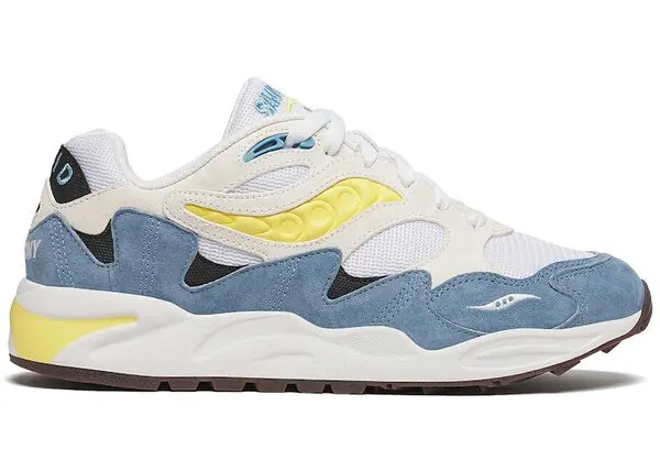 Saucony Grid Shadow 2 Sneakers - White/blue