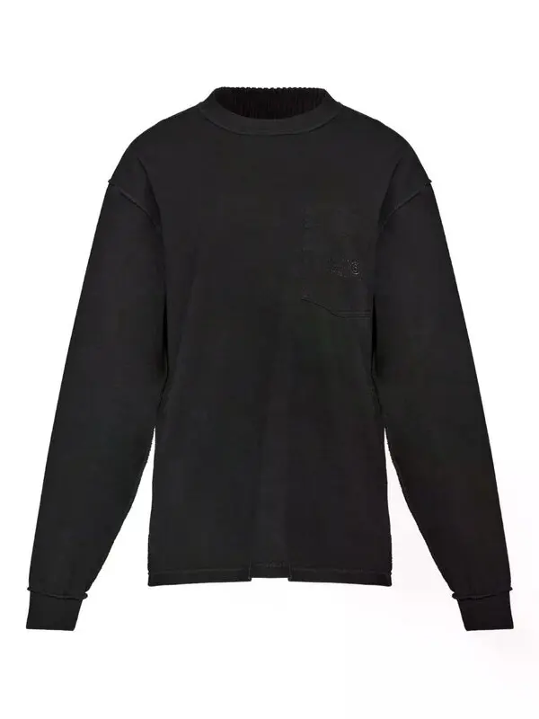 MAISON MARGIELA Crew-neck Pocket T-shirt - Black