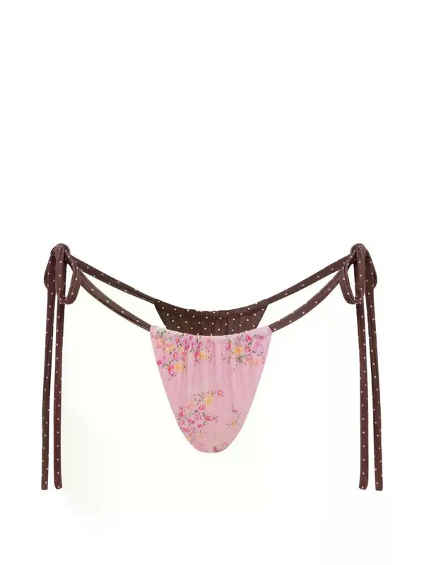 FAE SWIM Birdie Reversible Bikini Bottoms - Pink