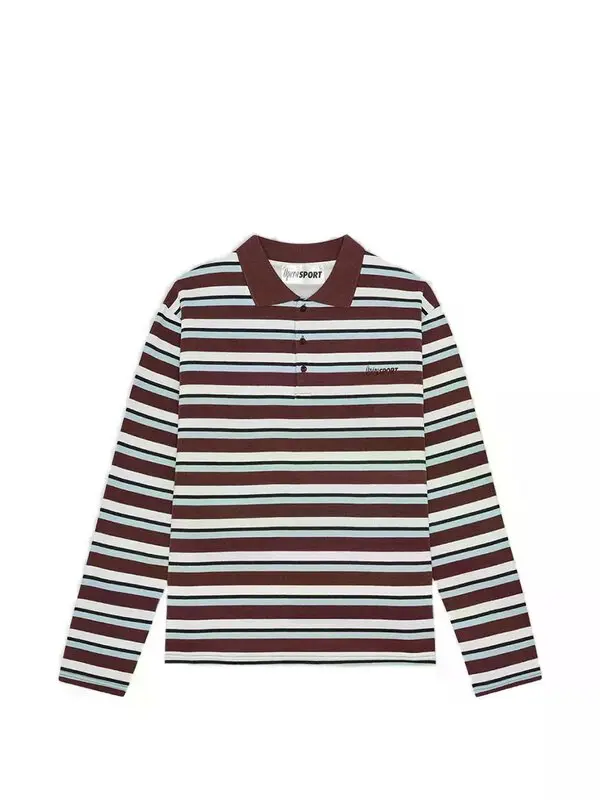 OPÉRASPORT Striped Long-sleeve Polo Shirt