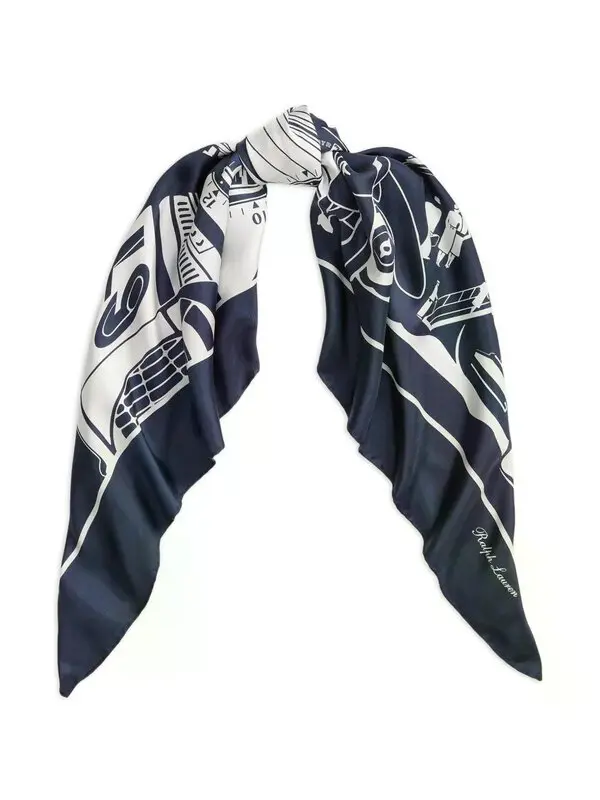 Ralph Lauren Purple Label Graphic-print Silk Scarf