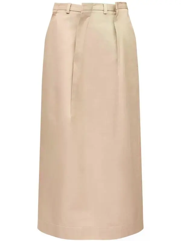 MAISON MARGIELA Pleat-detailing Midi Skirt - Neutrals