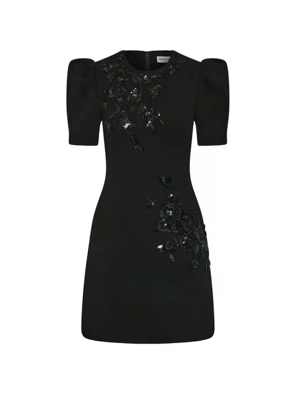 Rebecca Vallance Livia Puff-sleeve Mini Dress - Black