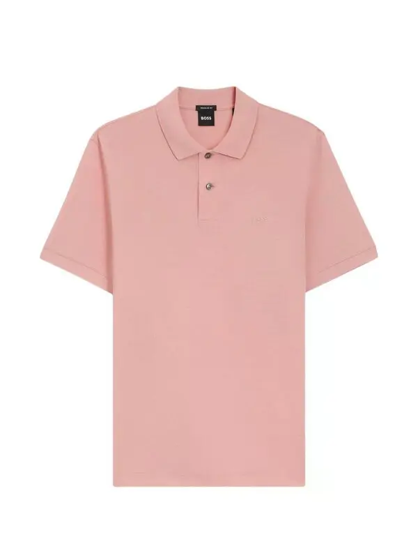BOSS Button-placket Polo Shirt - Pink