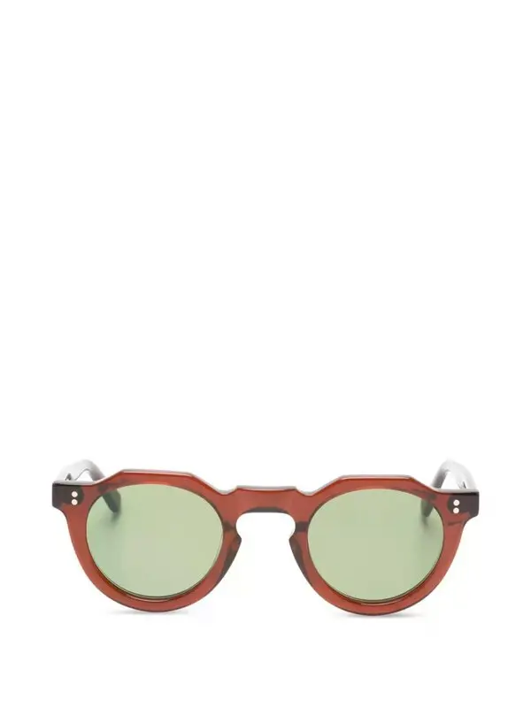 LESCA Pica Round Sunglasses - Brown