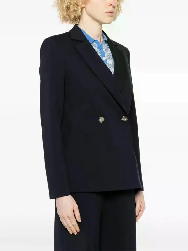 Harris Wharf London Notched-lapel Double-breasted Blazer - Blue