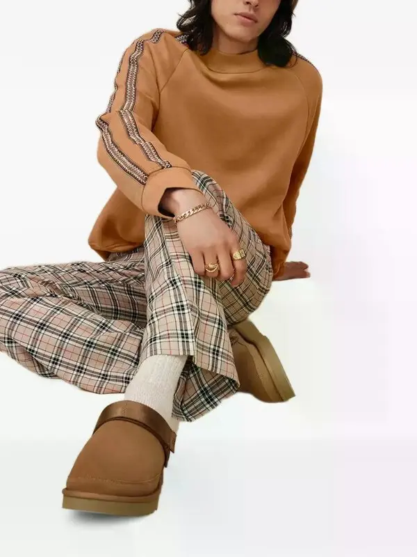 UGG Crew-neck Sweatshirt With Trimmed Detail - Brown