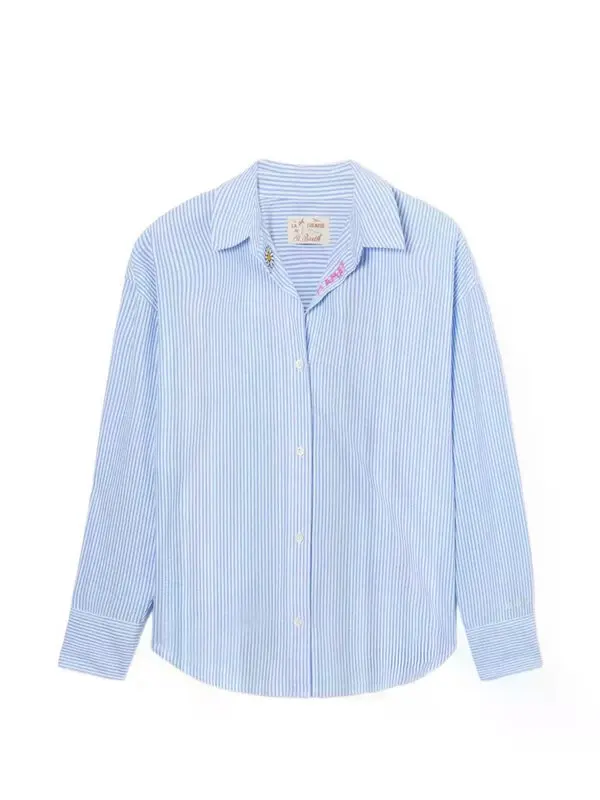 MC2 SAINT BARTH Striped Embroidered Shirt