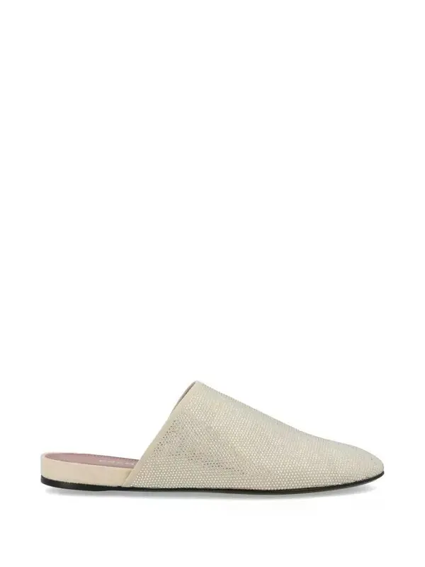 Premiata Rhinestone-embellished Mules - Neutrals
