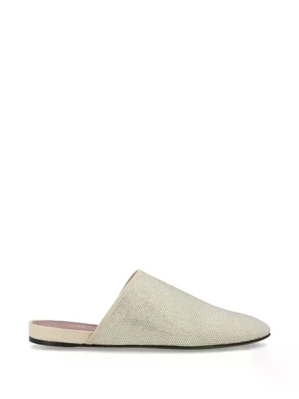 Premiata Rhinestone-embellished Mules - Champagne
