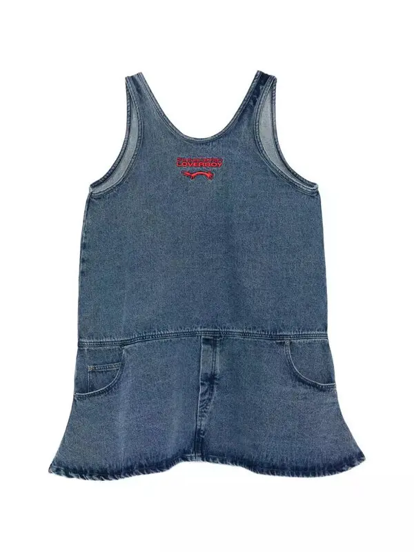 CHARLES JEFFREY Sleeveless Denim Dress - Blue
