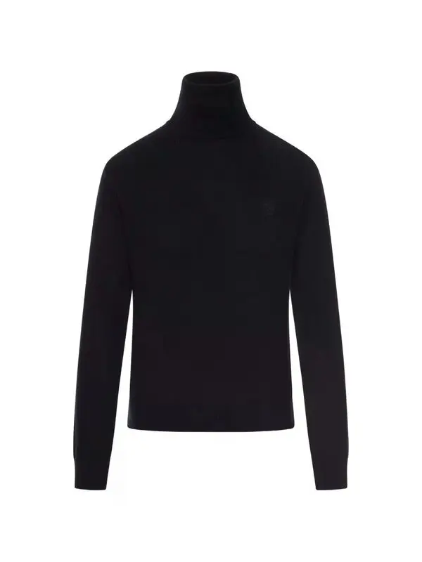 Gucci Embroidered Turtleneck Sweater - Black