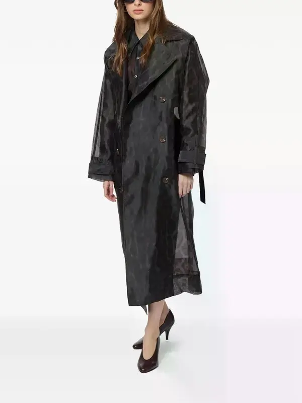 Apparis Lana Belted Trench Coat - Black
