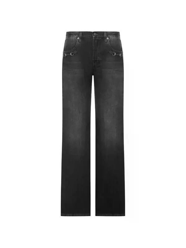 Gucci Horsebit Cotton Jeans - Grey