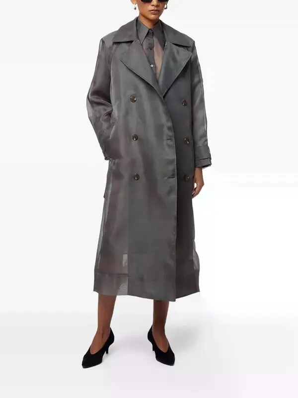 Apparis Lana Belted Trench Coat - Grey