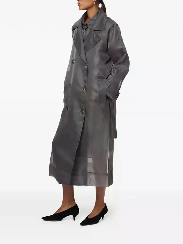 Apparis Lana Belted Trench Coat - Grey