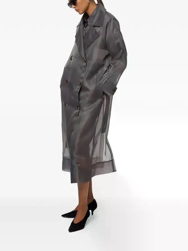 Apparis Lana Belted Trench Coat - Grey