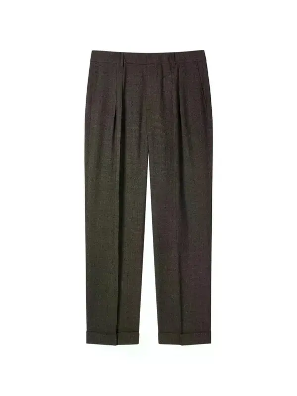 Paul Smith Pleated Cuffed Trousers - Brown