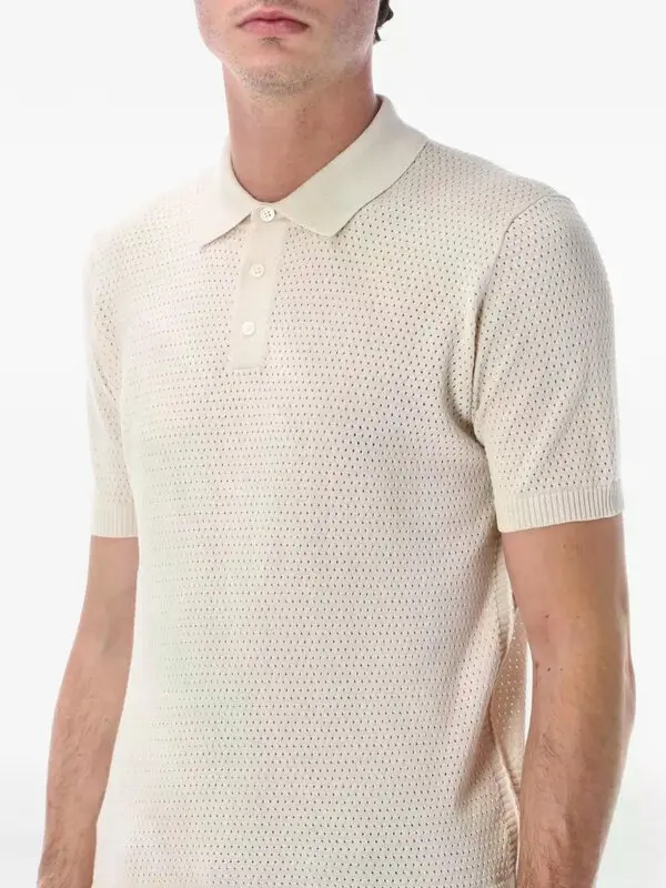ROBERTO COLLINA Button Closure Polo Shirt - Neutrals